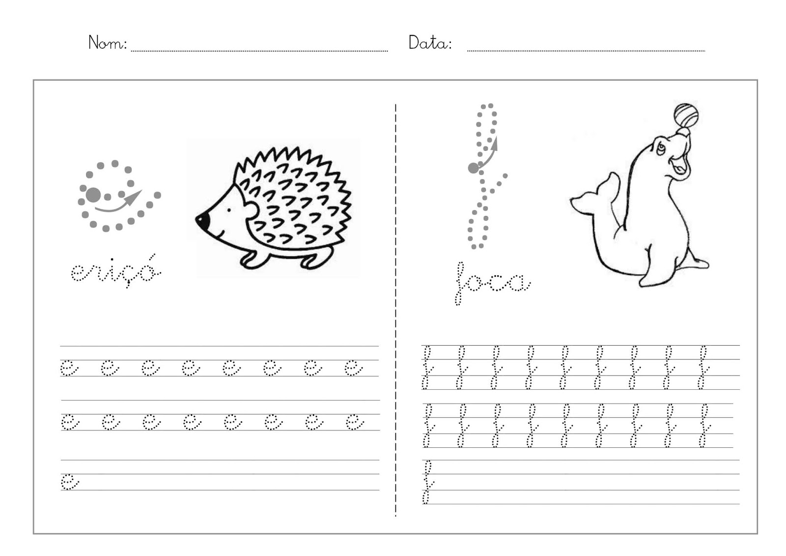 Caligrafia ABC. - Atividades de Caligrafia