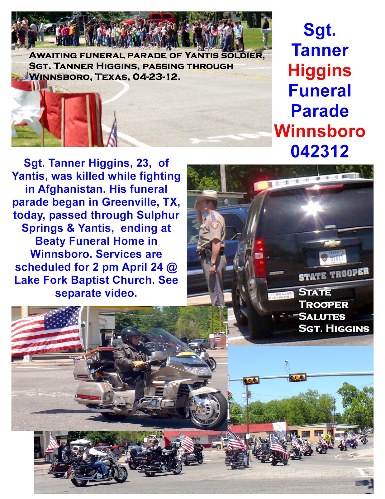 Tinney Chapel Today: Final Salute In Photos & Video To Sgt. Tanner ...