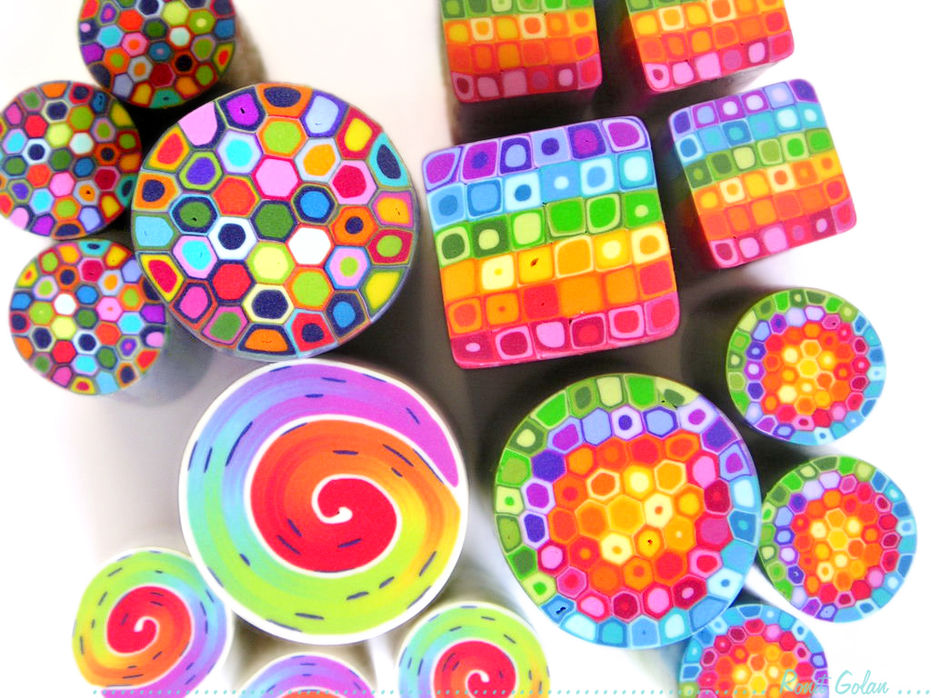 Ronit Golan - Polymer Clay Joy - Inspire to Create: Making Rainbows - Polymer clay canes with ...