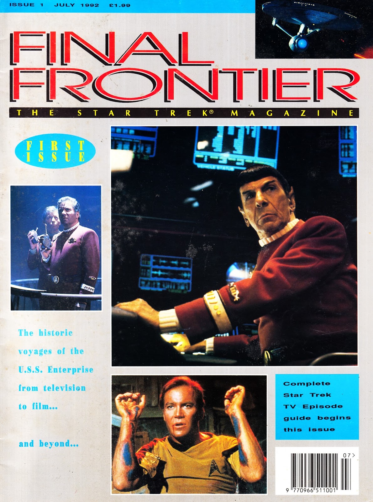 STARLOGGED - GEEK MEDIA AGAIN: 1992: FINAL FRONTIER STAR TREK MAGAZINE ...