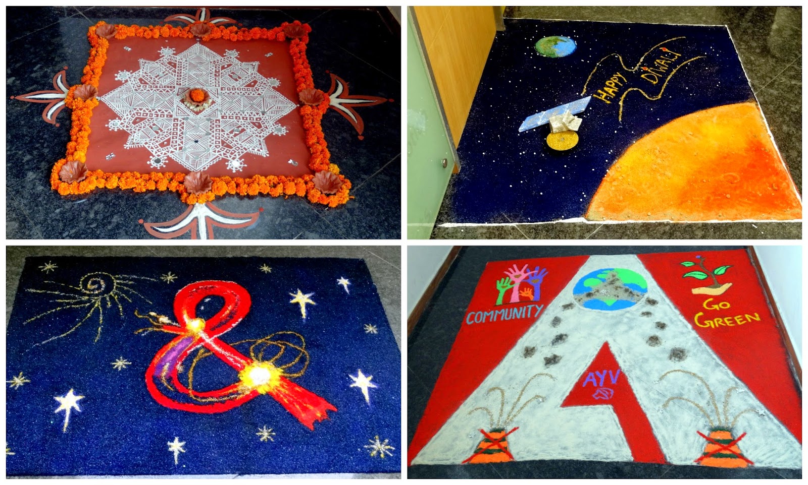 Simple and Beautiful Rangoli Designs for celebrating the Hindu festival ...