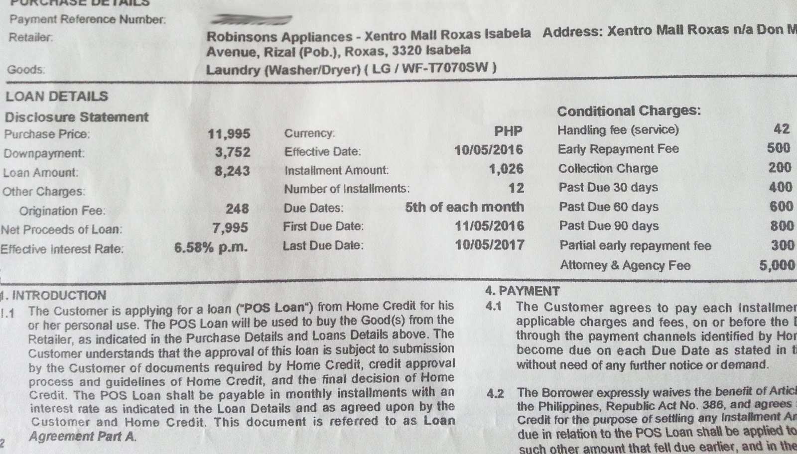 Purchasing a Household Appliance Through Home Credit - The Rural Momhood