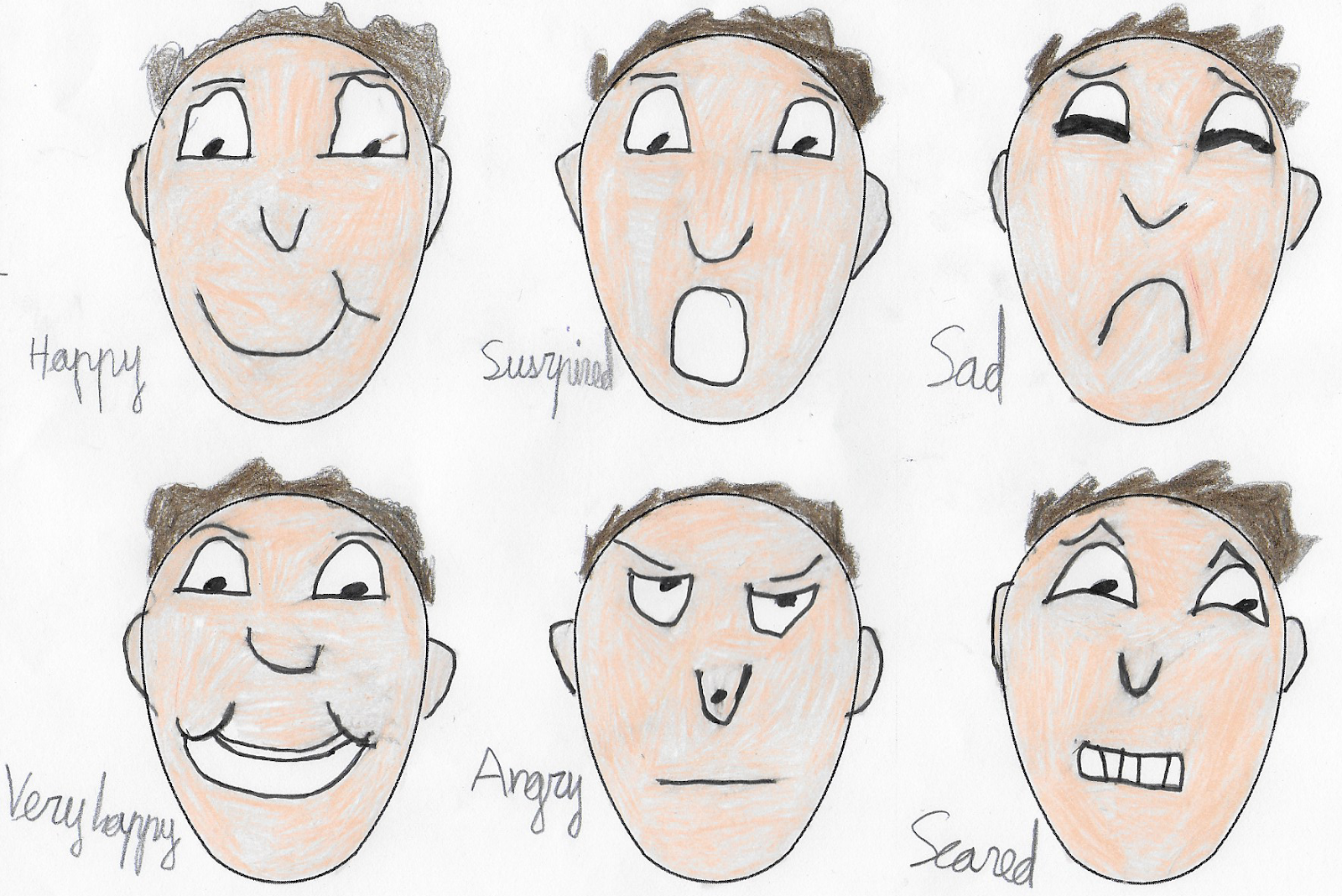 Geometry and Arts: 2017-18. Comic. Face expressions