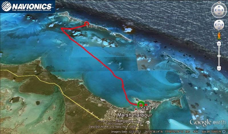 The Retirement Project: Map 3-20-14 Marsh Harbour to Great Guana Cay