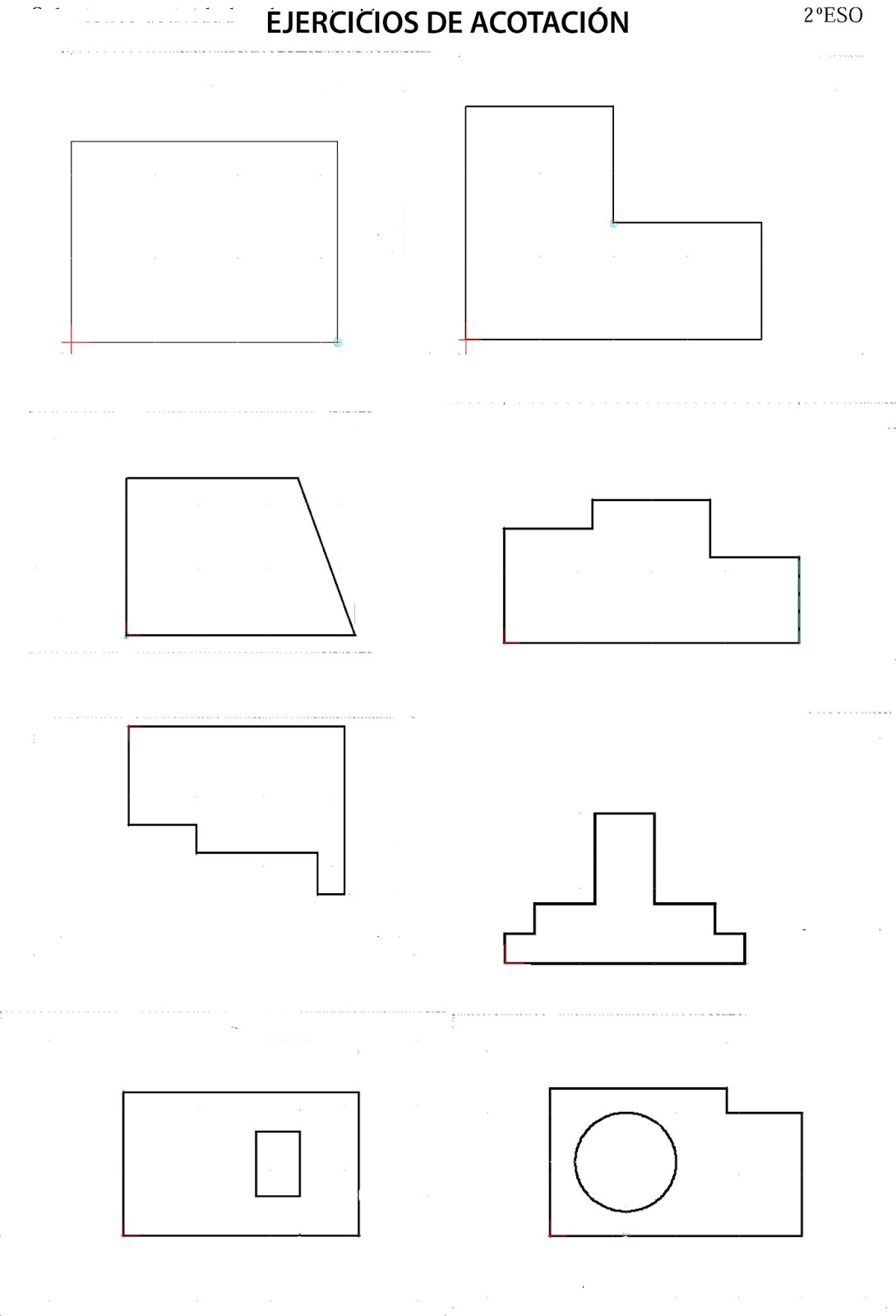 Tecnoelpalo: EJERCICIOS DE ACOTACIÓN: 2º ESO