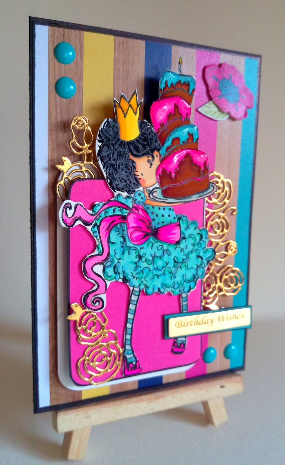 Zahraa Handmade Crafts: Pretty in Pink and/or Feelin' Blue card