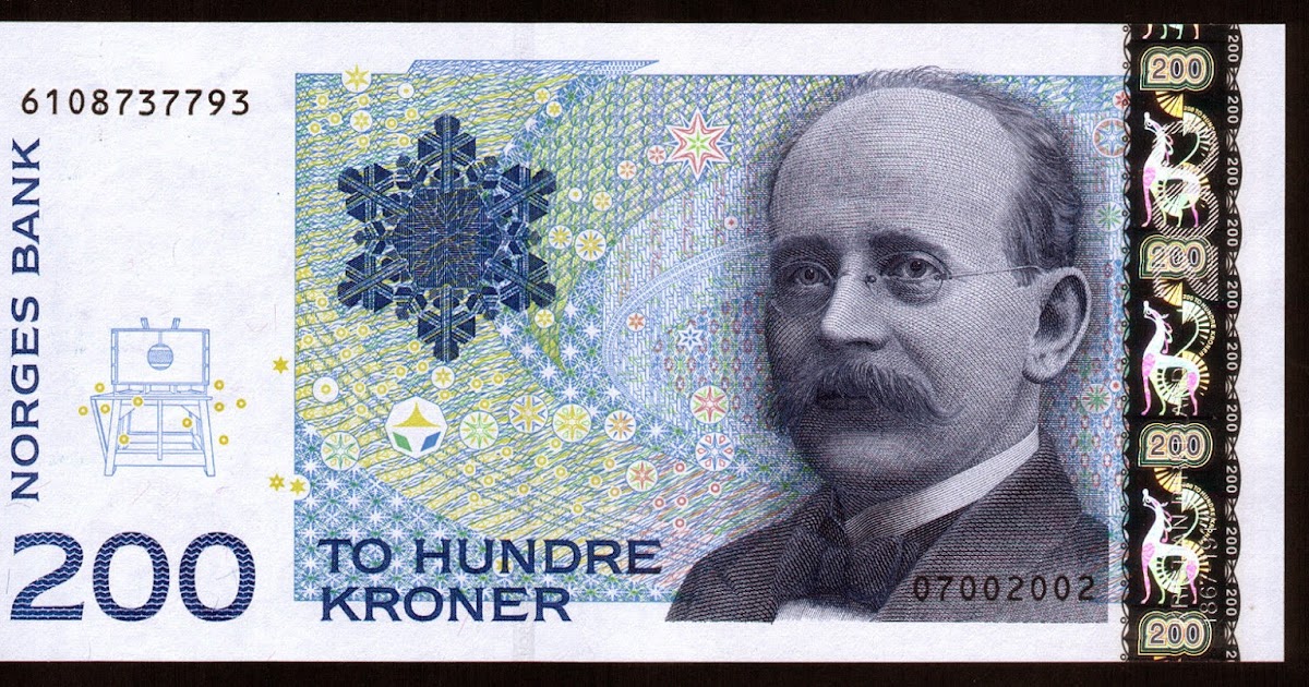 Norway 200 Norwegian Kroner note 1994 Kristian Birkeland|World ...