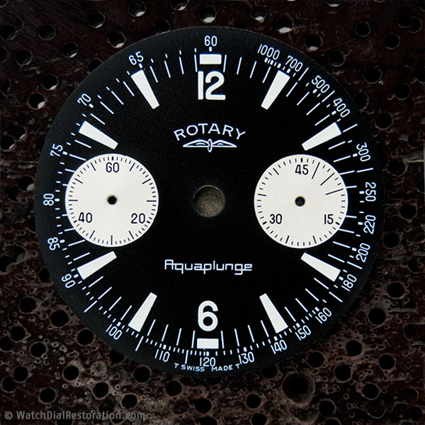 Watch repair and restoration: Rotary Aquaplunge watch dial restoration