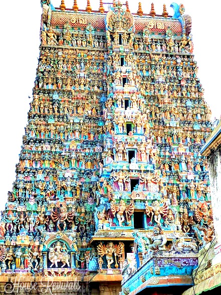 I was most enamored with the colorful ceiling medallions. Each ...