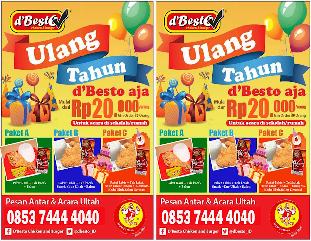 D'BESTO CHICKEN & BURGER PEKANBARU: PAKET ULTAH