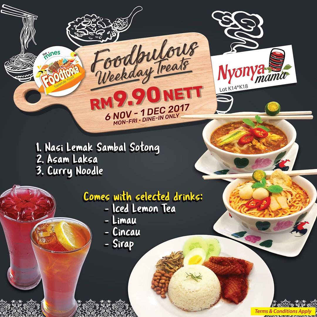 40 Jenis Menu Hanya RM9.90 @ The Mines Sri Kembangan (PROMOSI)