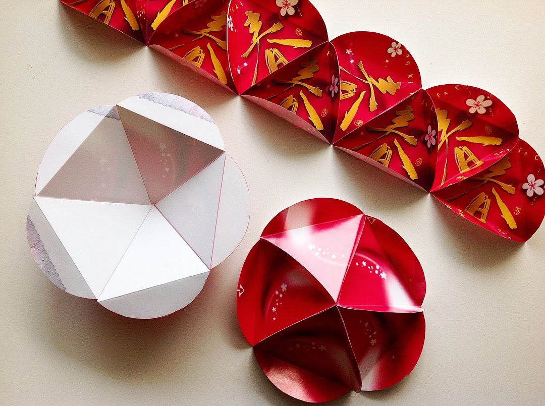 Handmade Decorative Lanterns from Used/Old Red Packets Ang Pow