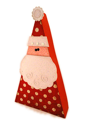 Needles 'n' Knowledge: Triangle Santa 3D Box