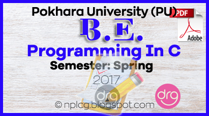 Programming In C | Question Paper | 2017 | Spring Semester | Bachelor ...