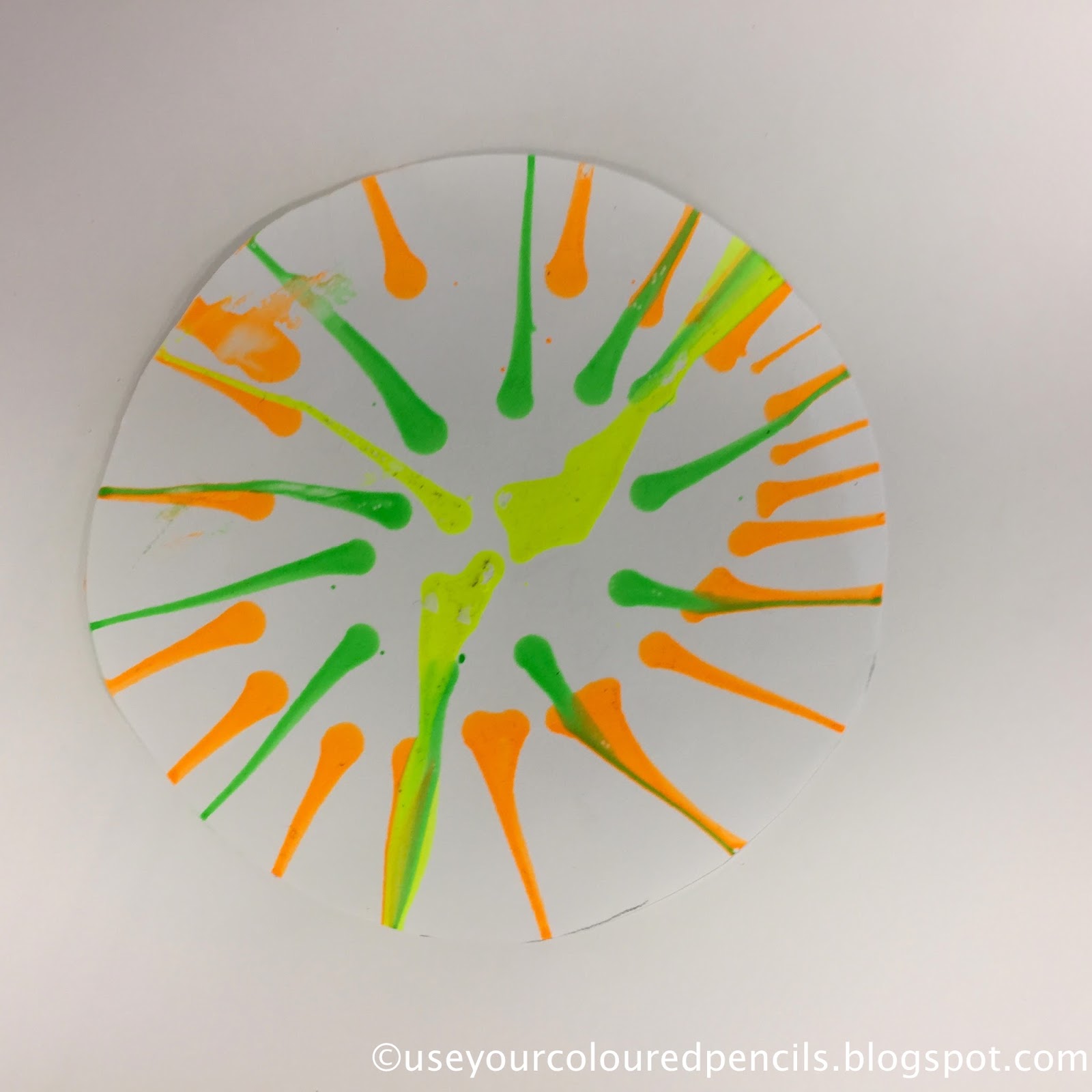 Use Your Coloured Pencils: Spin Paintings
