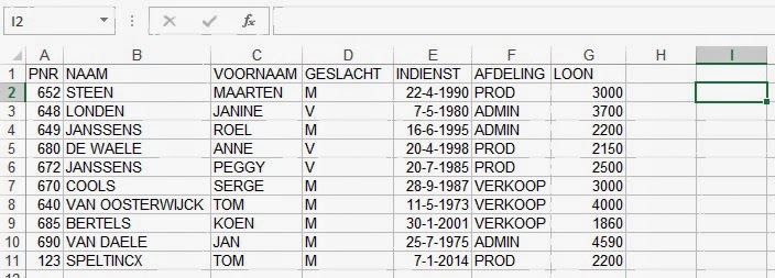 Tips voor Excel: Aangepaste Lijsten
