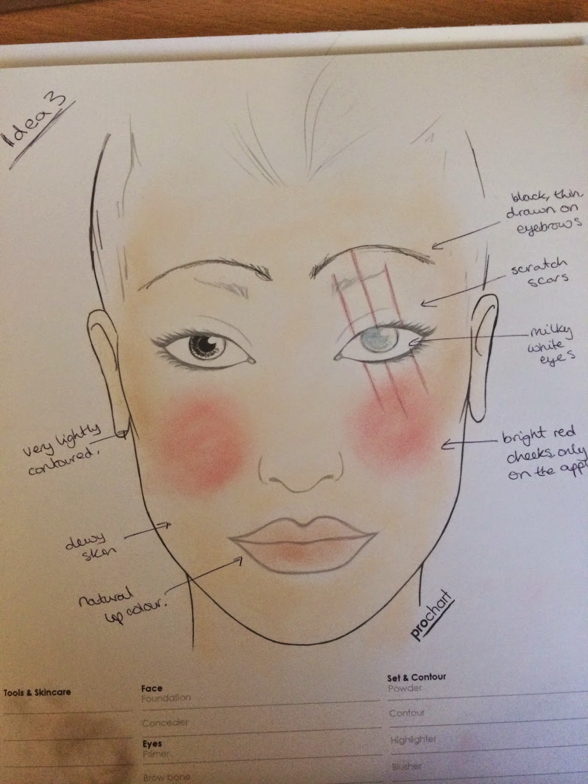Gothic Horror: Claudia's Face Charts