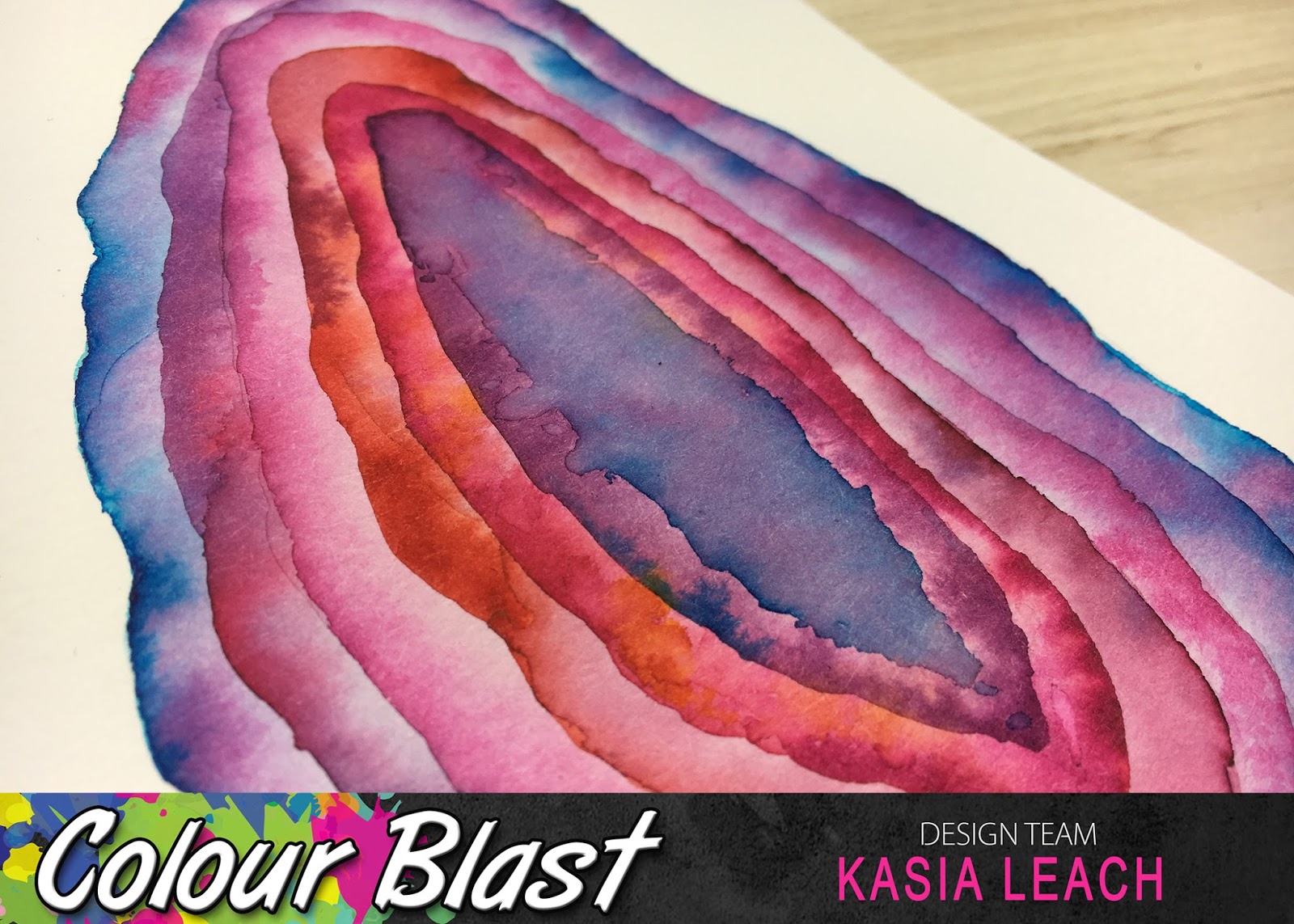 Colour Blast by Bee Arty: Watercolour Geodes with Kasia Leach