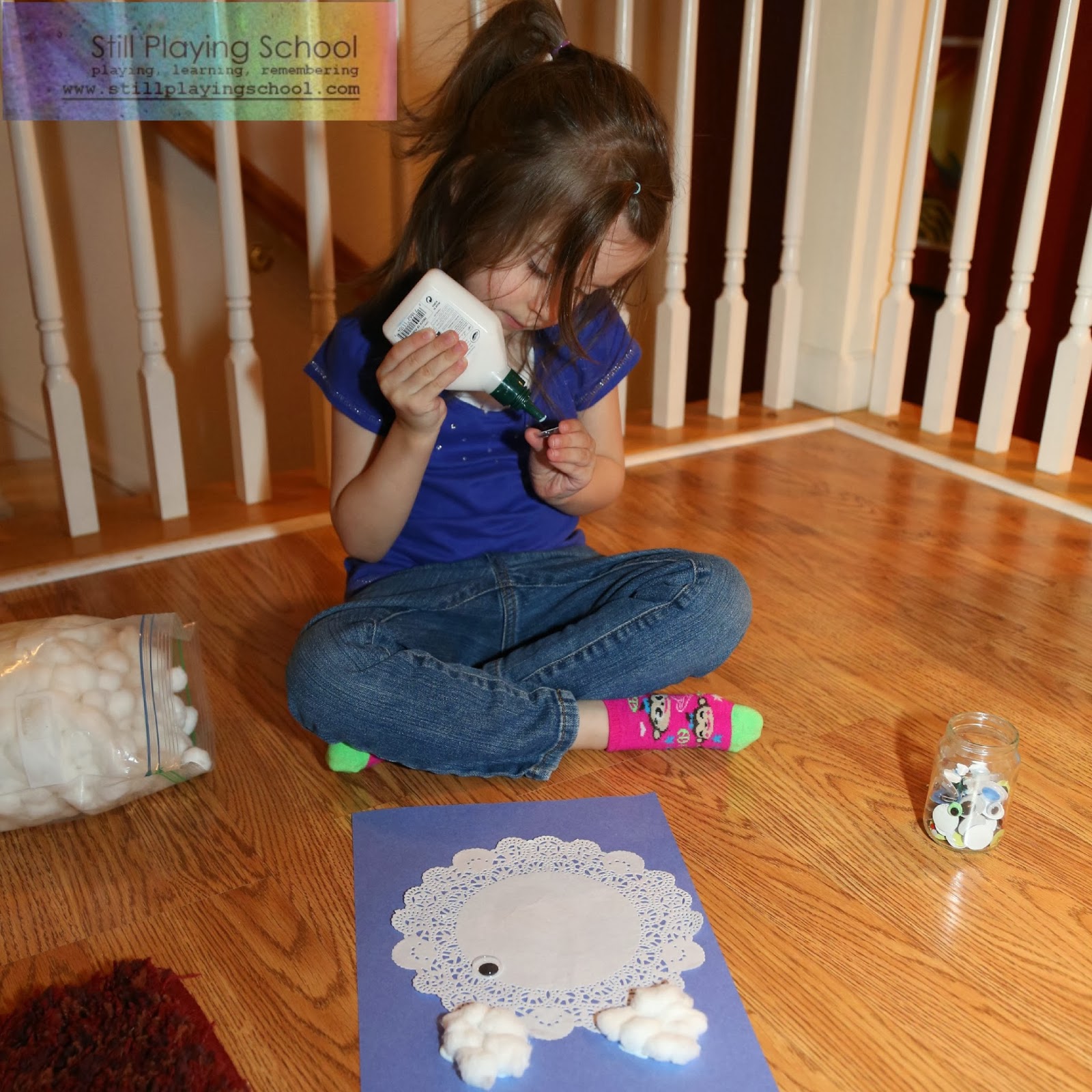 Polar Bear Doily Craft | Still Playing School