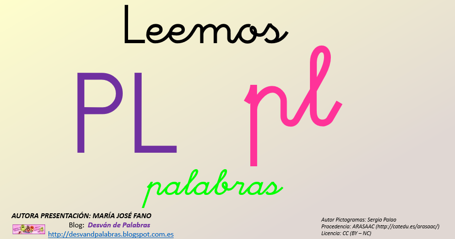 Desván de Palabras: GRUPO CONSONÁNTICO "PL"