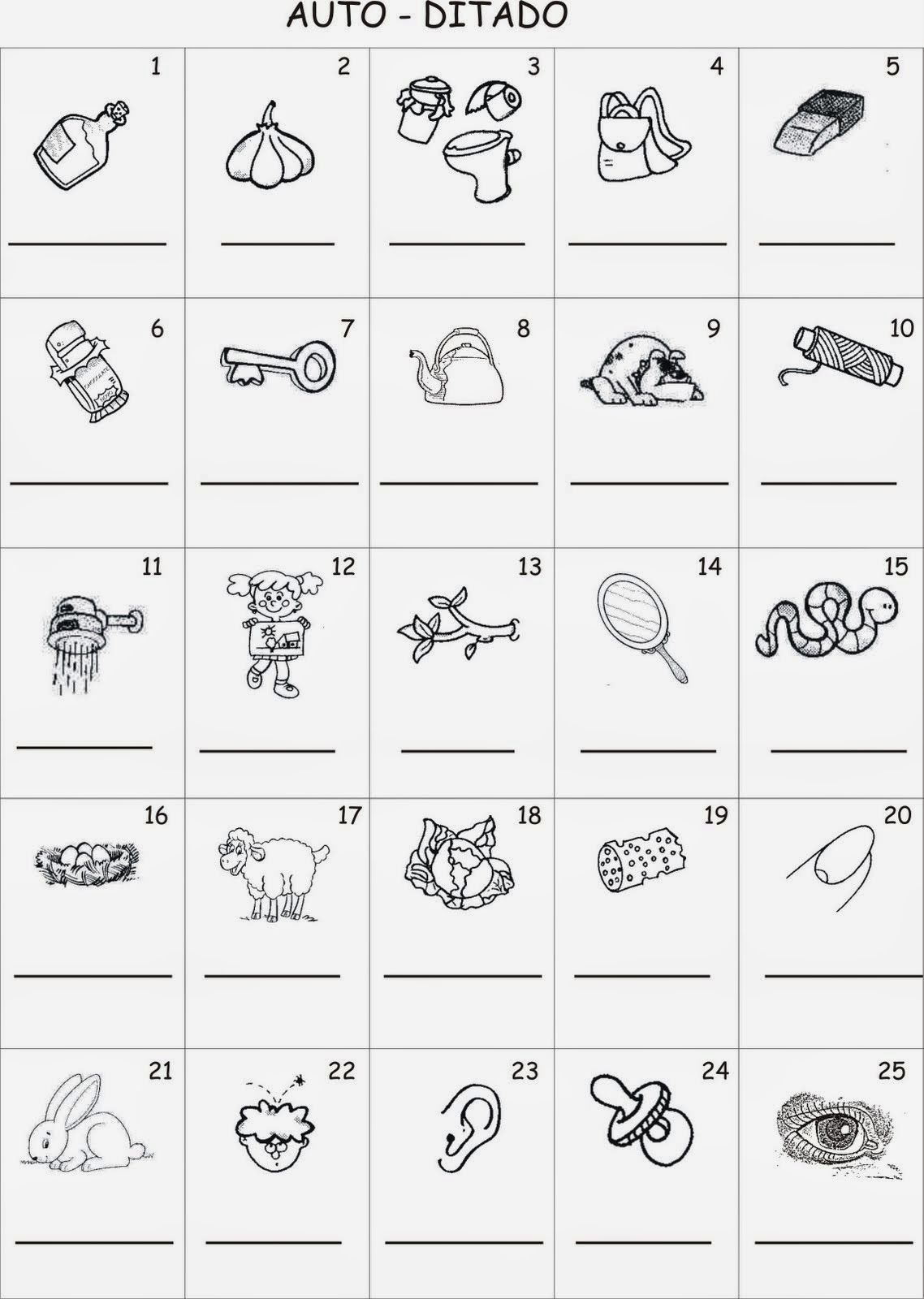 Atividade Auto Ditado ~ escolar