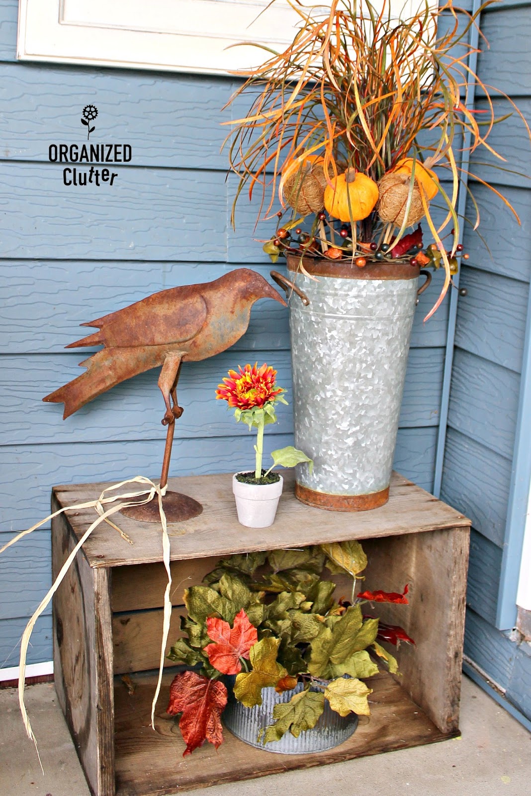 2017 Rustic Fall Covered Patio Decor - Organized Clutter