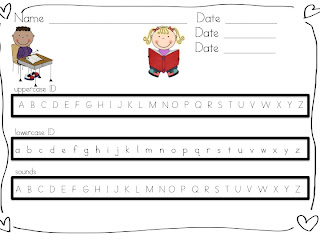 Freebielicious: Letter ID/Sound Testing Sheet