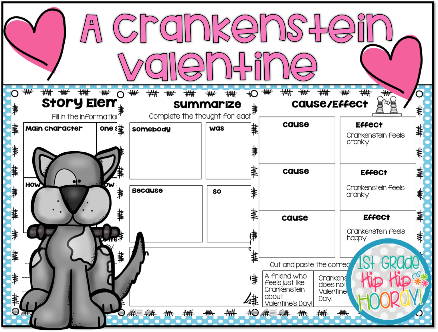 1st Grade Hip Hip Hooray!: A Crankenstein Valentine...crafts and ...