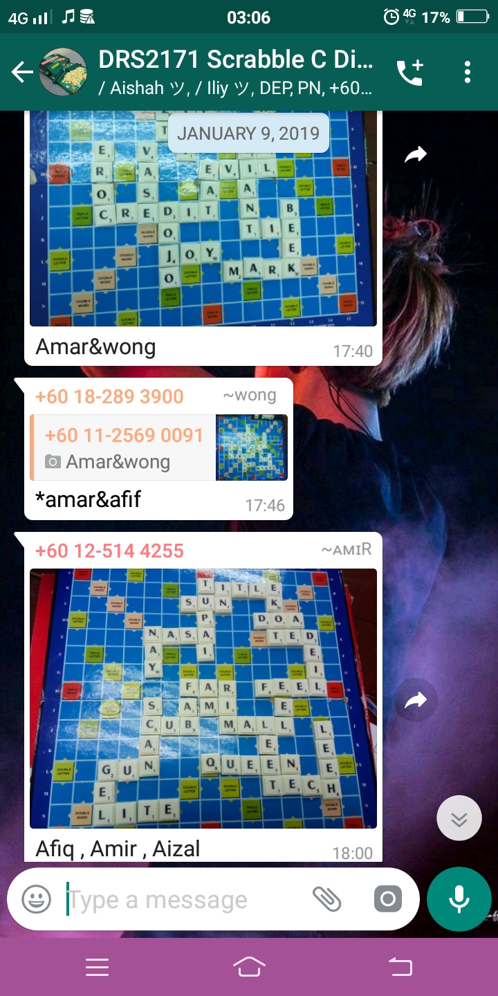 Pengurusan Aktiviti: Scrabble C