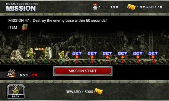 Android Gamify: Metal Slug Defense V1.11.0 New Missions 46-50