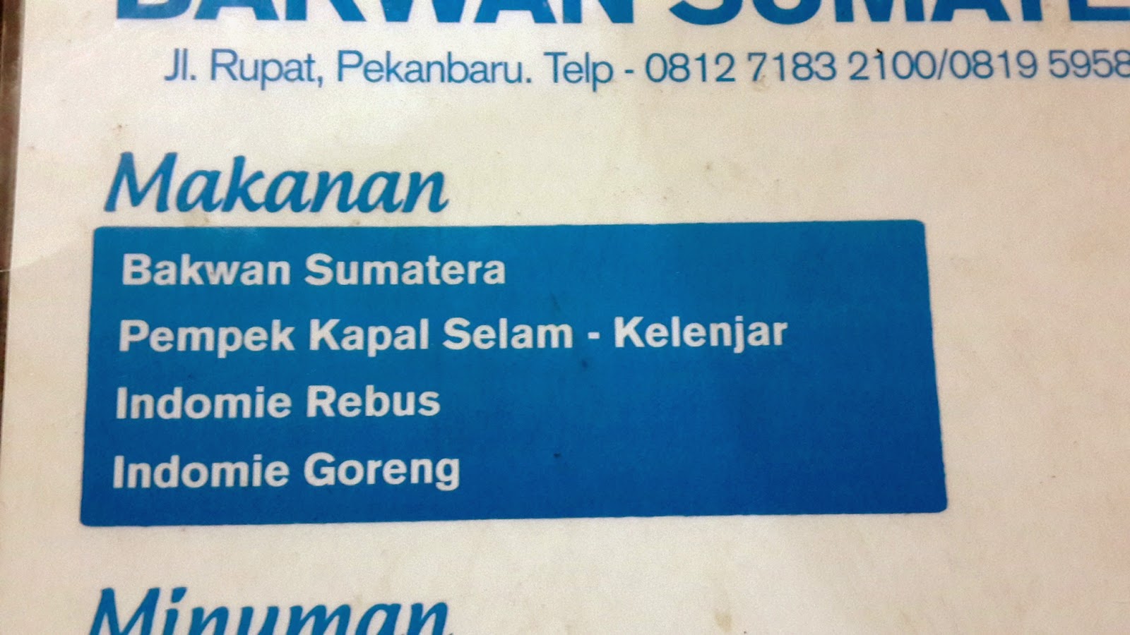 AdeknaKemal Jalan2 & Makan2 :D: Kuliner : Bakwan Sumatera