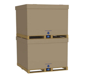 Ventajas IBC 1.000l. Cartón corrugado con bolsa de PE