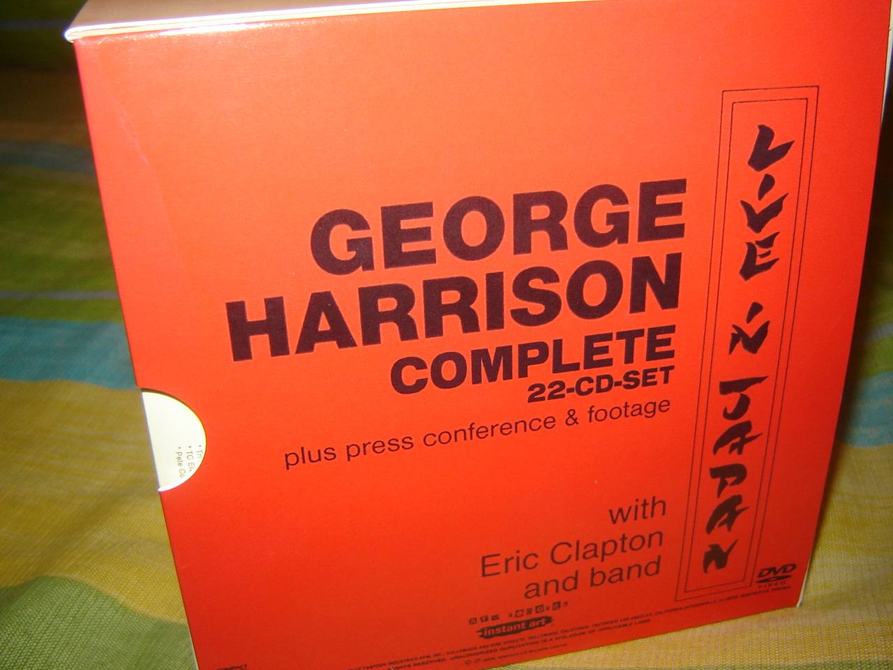 Beatle Collector: GEORGE HARRISON - COMPLETE JAPANESE TOUR 1991 22 MINI ...
