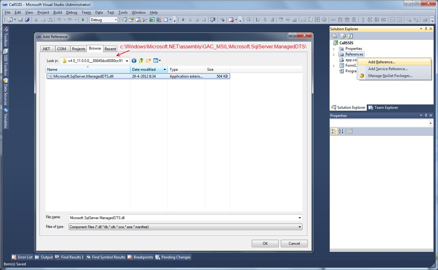 Microsoft Sql Server Integration Services Call Ssis 2012 Package Within Application Part 1