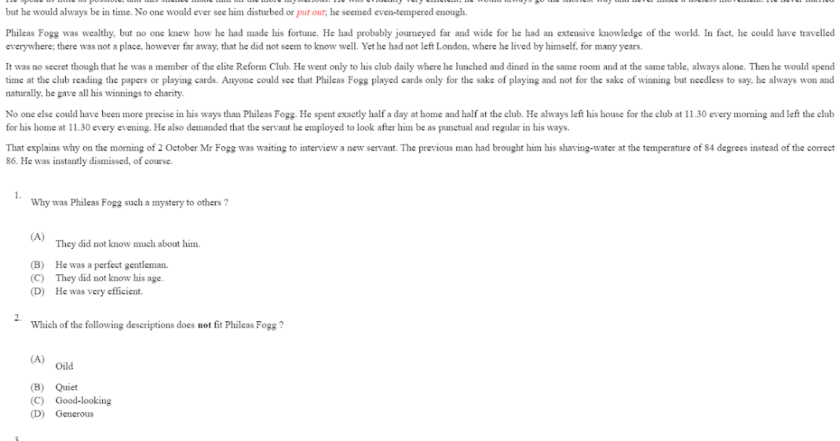 Advanced Reading Comprehension Exercises With Answers Pdf