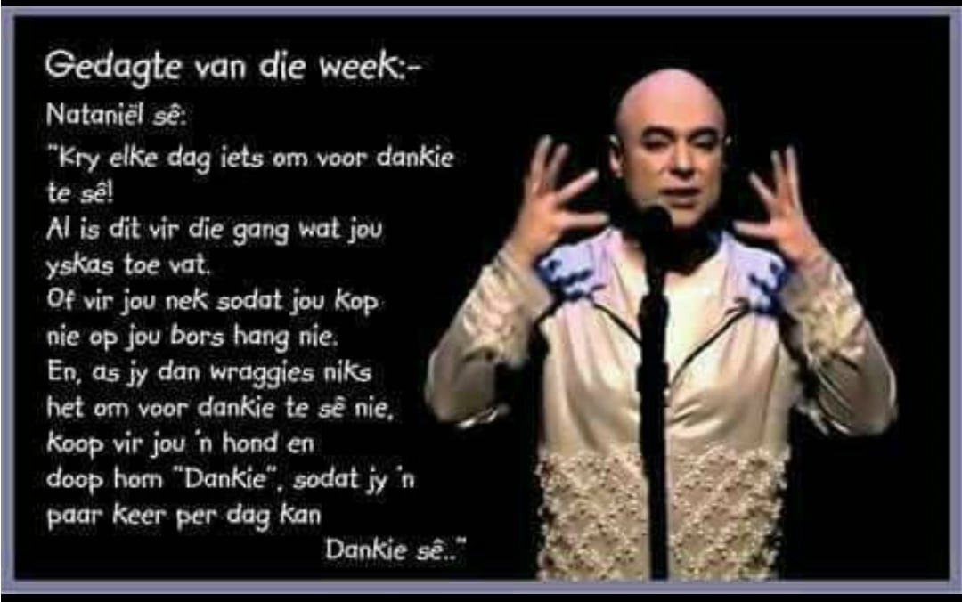 Koester Karos: Gedagte van die week ...