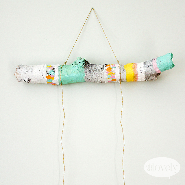 DIY // PAINTED STICKS WALL HANGING TUTORIAL – Oh So Lovely Blog