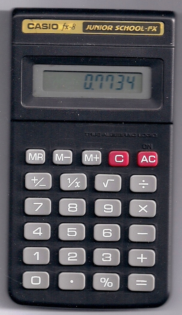 3,1416....DAMICALC: CASIO fx-8 JUNIOR SCHOOL-FX