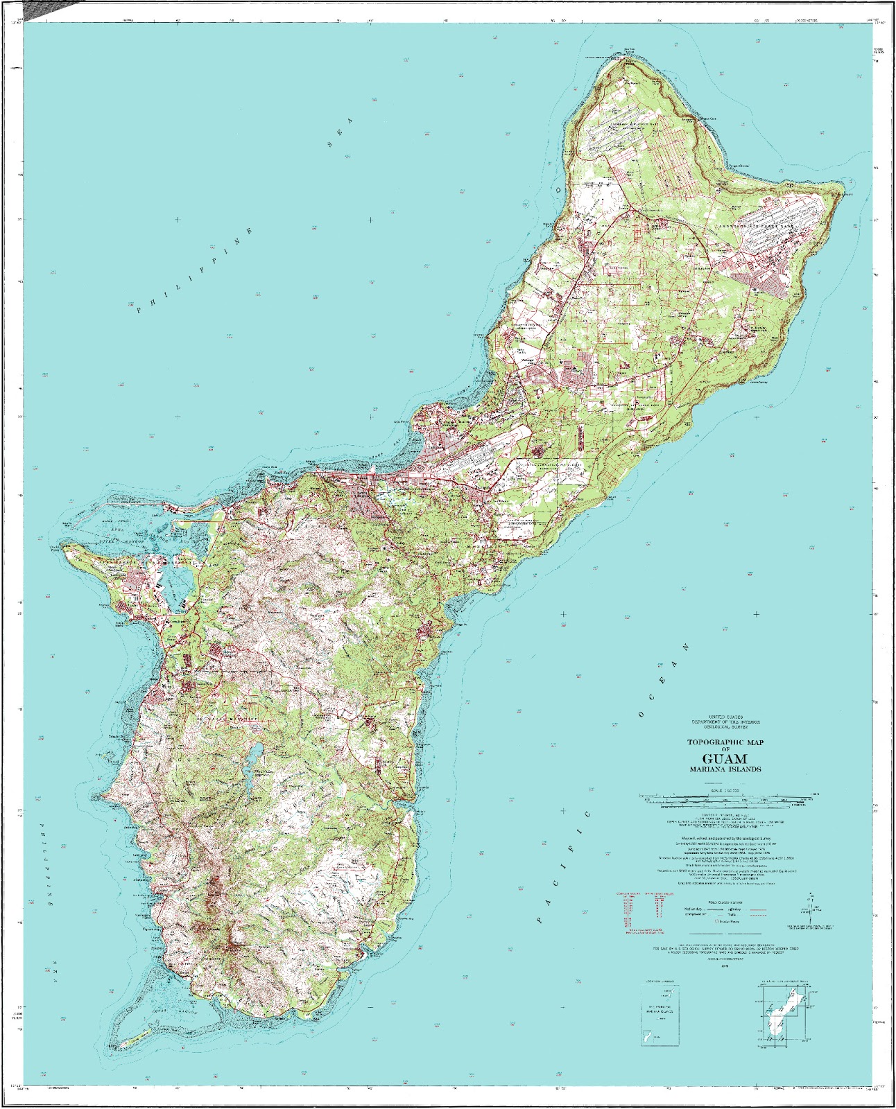 GUAM - GEOGRAPHICAL MAPS OF GUAM (USA) ~ Klima Naturali™