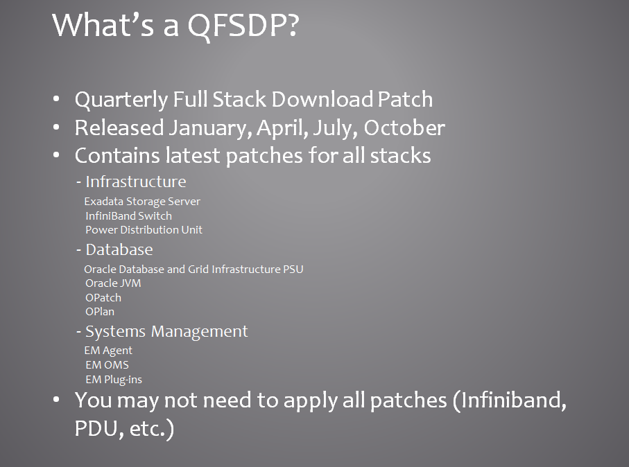 Oracle Database Exadata Patching Patching Strategy Storage Server Patches Database Server