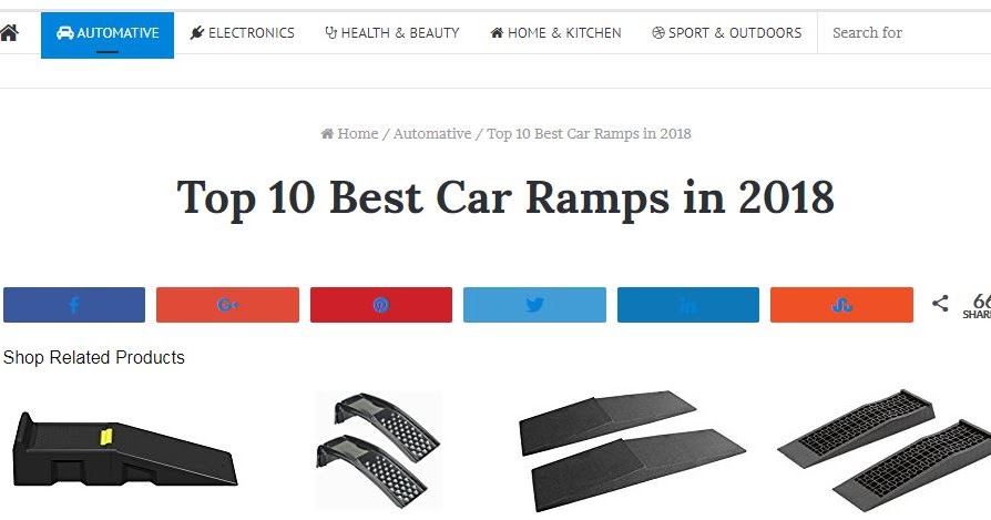 What a look for in a car ramp?