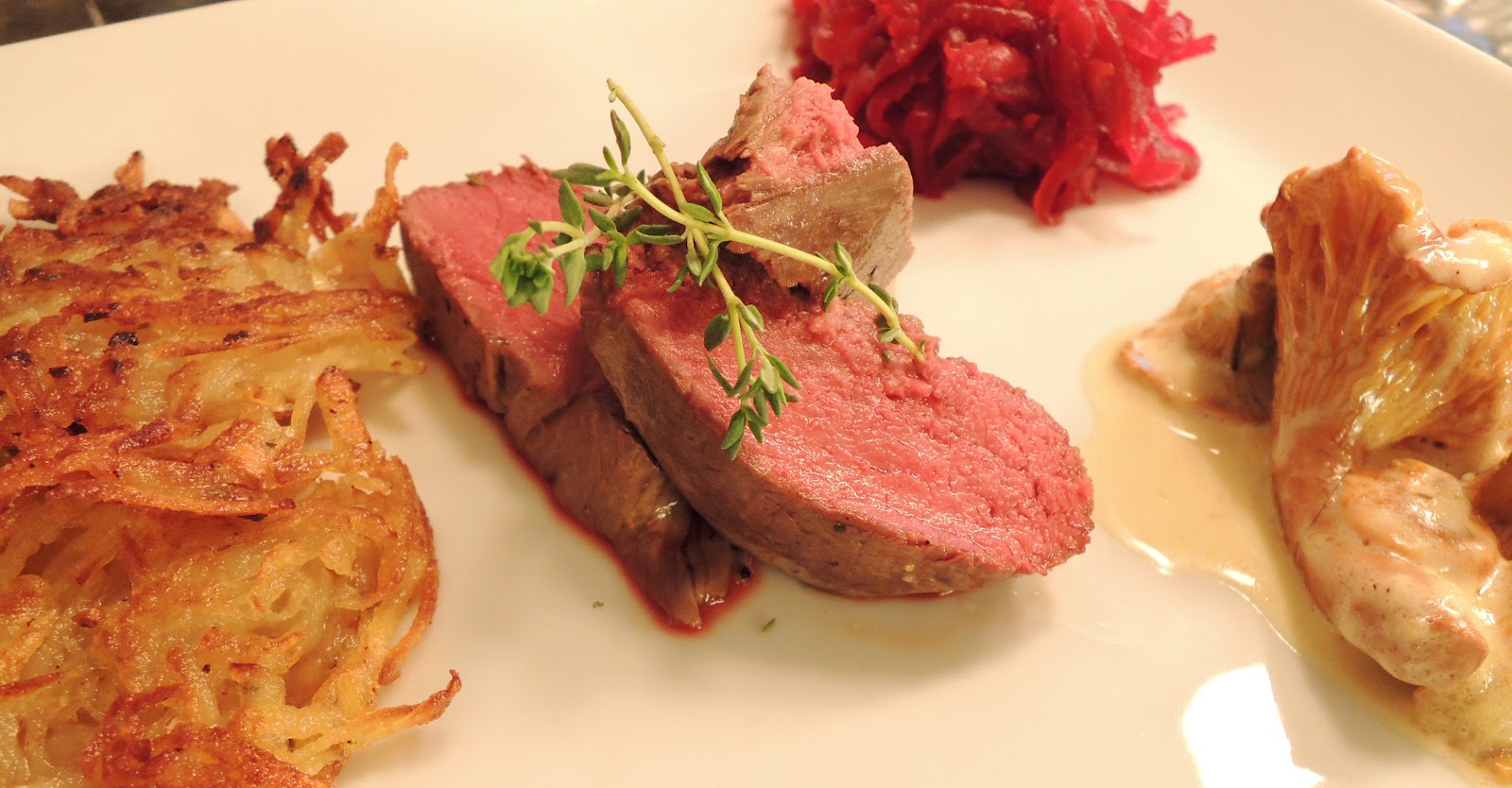 Anne Karins Mat og Vin: Reinsdyrfilet med røsti og kantareller