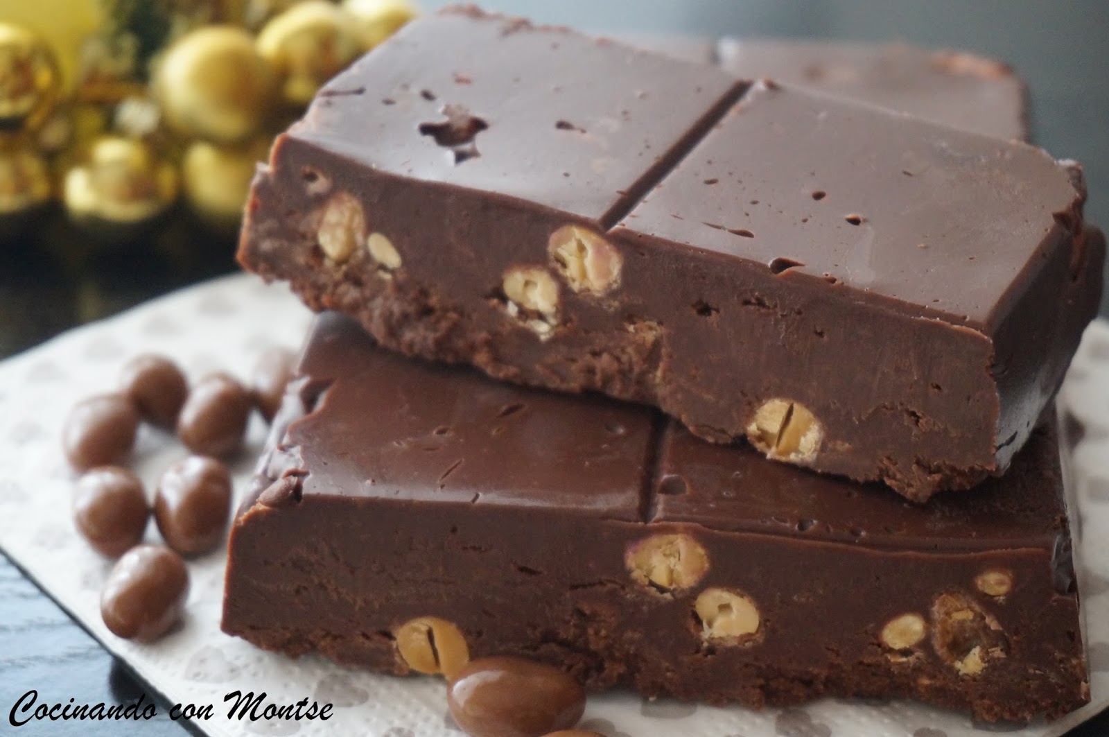 Turrón de chocolate y conguitos - Cocinando con Montse