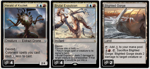 Magic the Gathering Adventures: [Standard] Blue Red Baby Eldrazi (1 of 2)