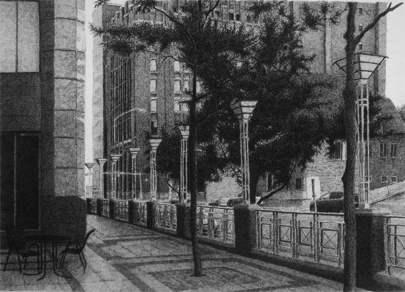 Joel Lueck: Tree at 801 Grand in Des Moines, Iowa