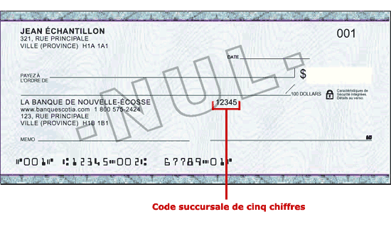 Comment Remplir Un Chèque Banque Scotia Canada (BNS) - COMMENT REMPLIR