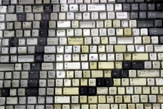 Keyboard Keys Art - Space Shuttle Mosaic | Funnilogy