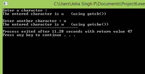 Difference between getch() and gethe() function - Let's Learn Computer Programming
