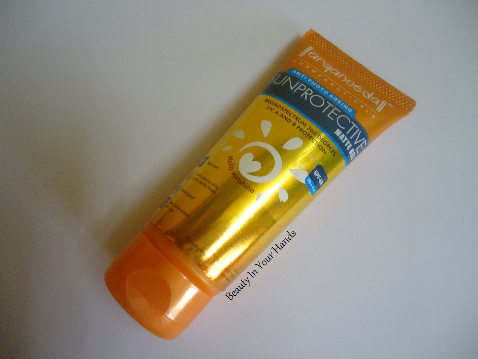 Beauty In Your Hands: Aryanveda Sun Protective Matte Gel SPF -50 PA ...