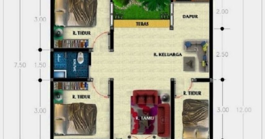 4 Desain Denah Rumah Simple Yang Menarik | ubuntard.com